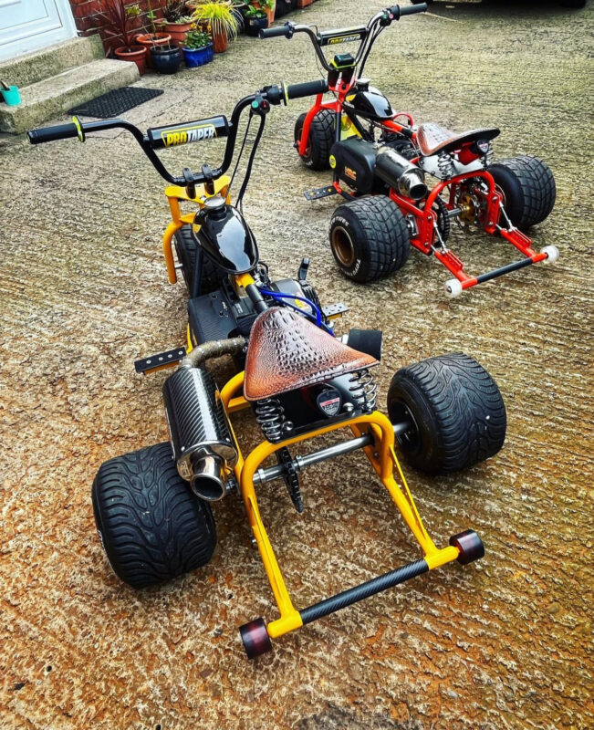TWO FULLY BUILD READY TO RIDE TRIKES ON PROMOTION - MINI SFD TRIKES